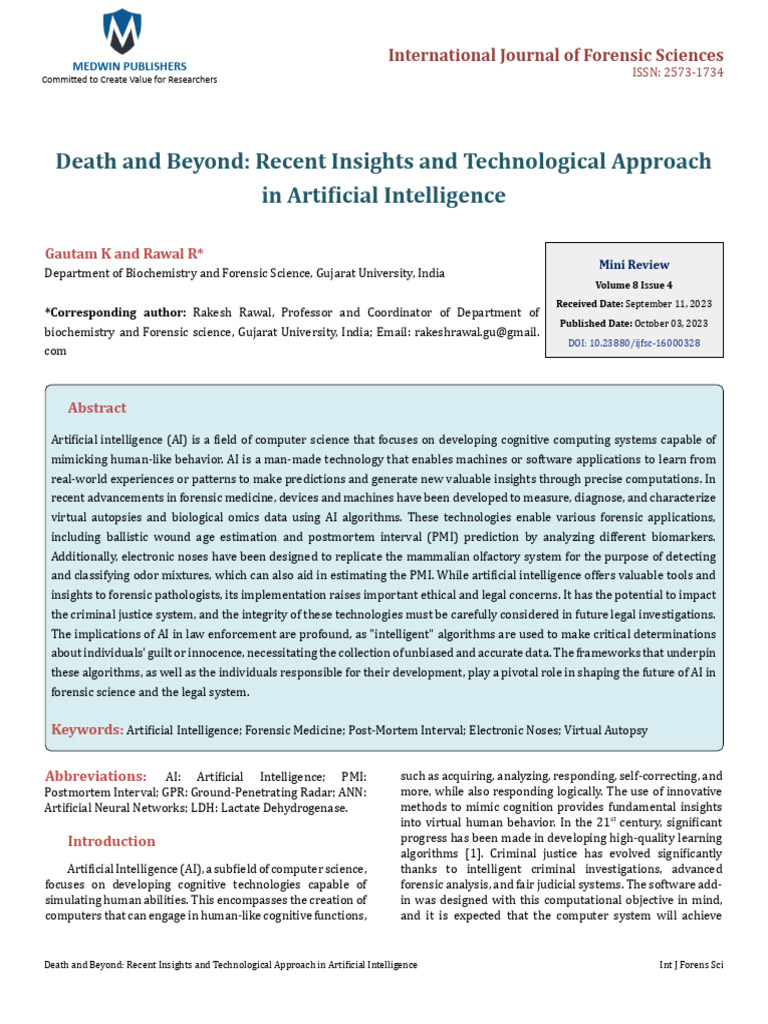 death-and-beyond-recent-insights-and-technological-approach-in-artificial-intelligence | PDF ...