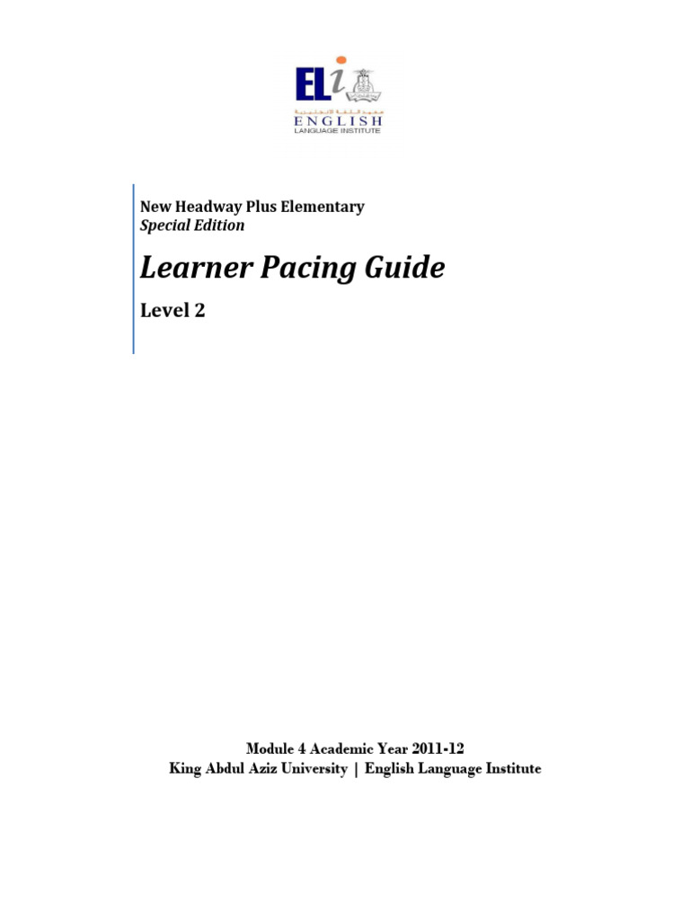 102 - Module 4 Learner Pacing Guide | PDF | English Language | Adjective