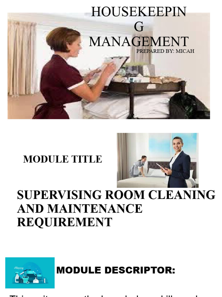 Housekkeping Lesson 1 | PDF | Housekeeping | Occupational Safety And Health