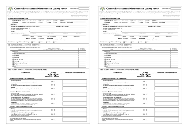 2 Client Satisfaction Measurement CSM 4 | PDF