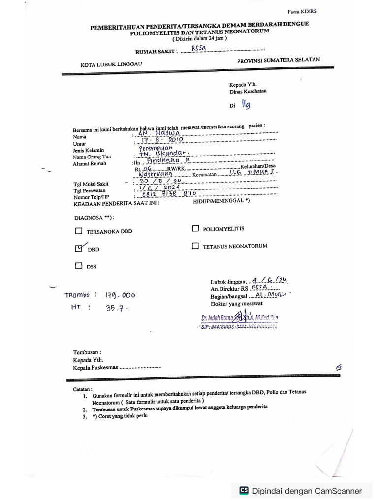 KDRS Najwa Watervang DBD | PDF