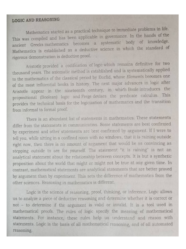 Logic & Reasoning | PDF