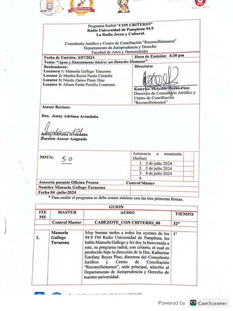 Nota Programa Radial | PDF