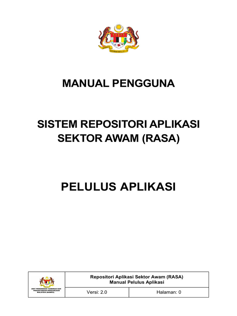 Lampiran 1 - RASA - Manual Pelulus Aplikasi | PDF