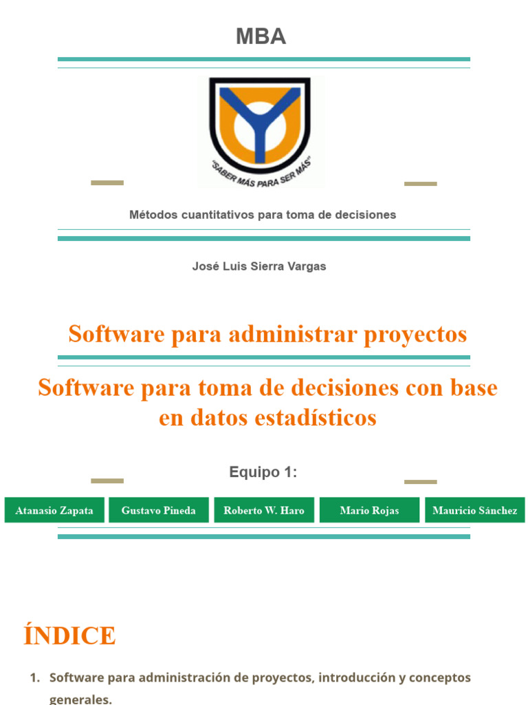 Software para Administrar Proyectos (Final Junio 1) | PDF | Software ...