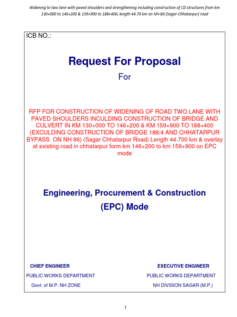 EPC Doc 131 To 188 | PDF | Request For Proposal | Joint Venture