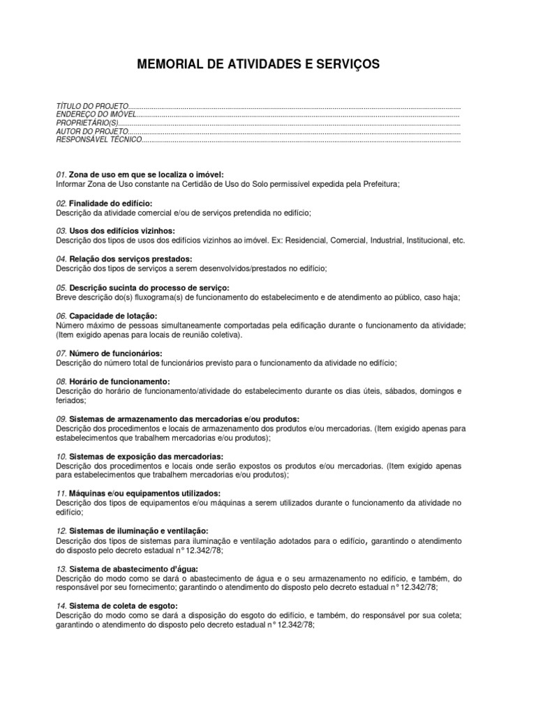 Modelo-de-Memorial-de-Atividades-e-Serviços | Download grátis PDF ...