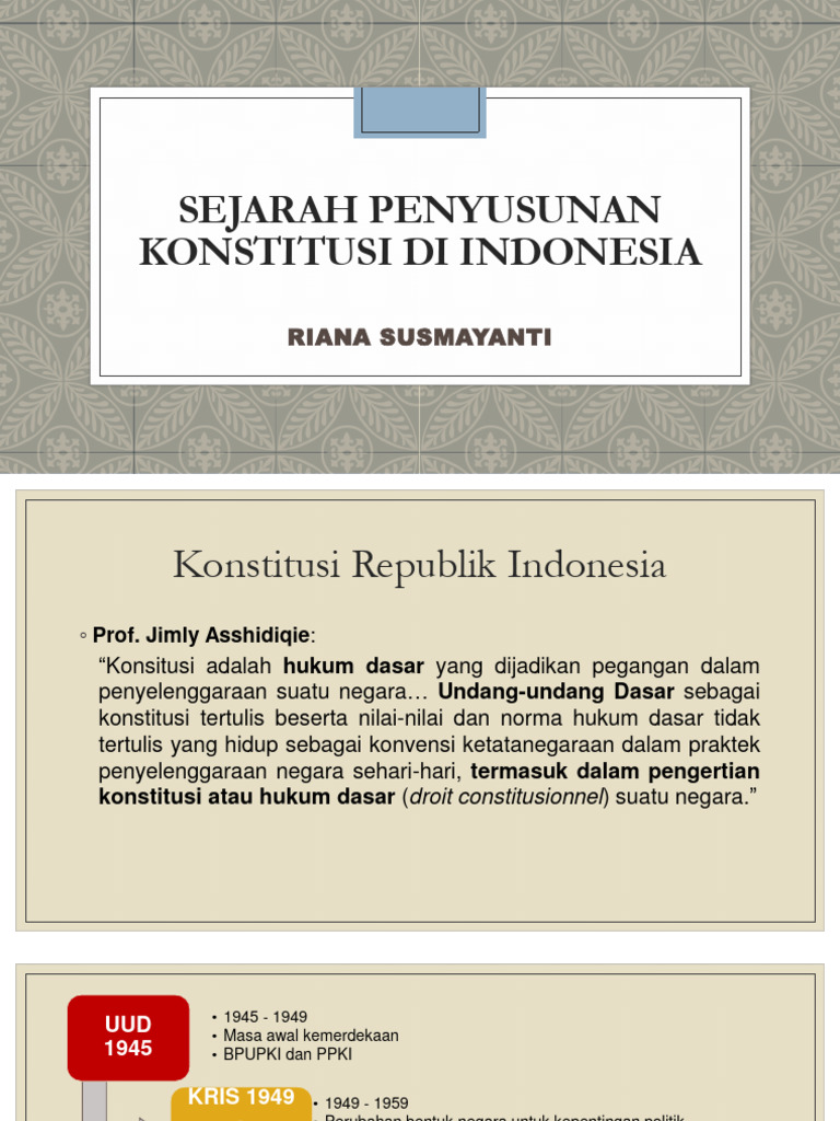 6 - Sejarah Penyusunan Konstitusi Di Indonesia | PDF