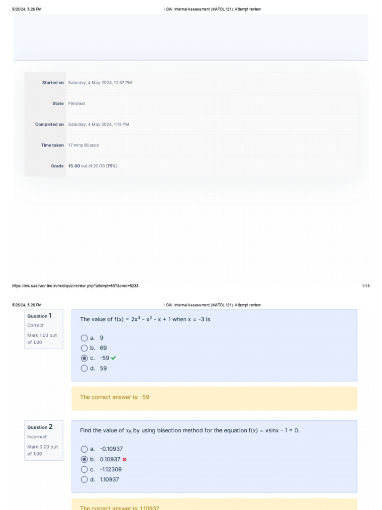 Maths CIA Test 1 Ocr Text | PDF | Matrix (Mathematics) | System Of ...