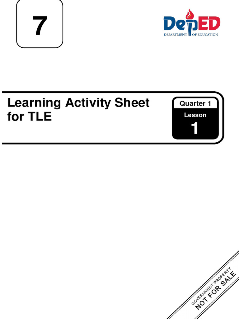 Q1 WS TLE 7 Lesson 1 Week 1 | PDF | Educational Technology | Cognition