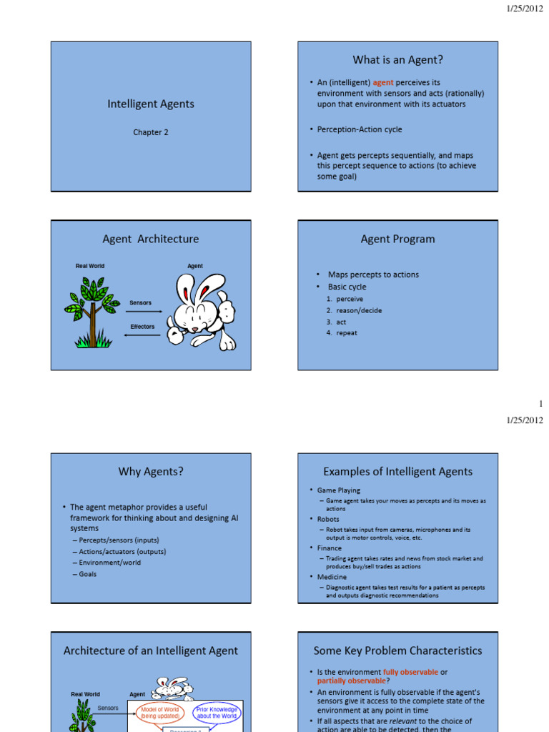 02 Agents | PDF | Artificial Intelligence | Intelligence (AI) & Semantics