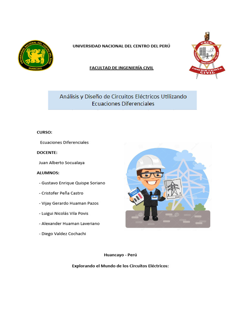 Trabajo Ecuaciones | PDF | Red eléctrica | voltaje