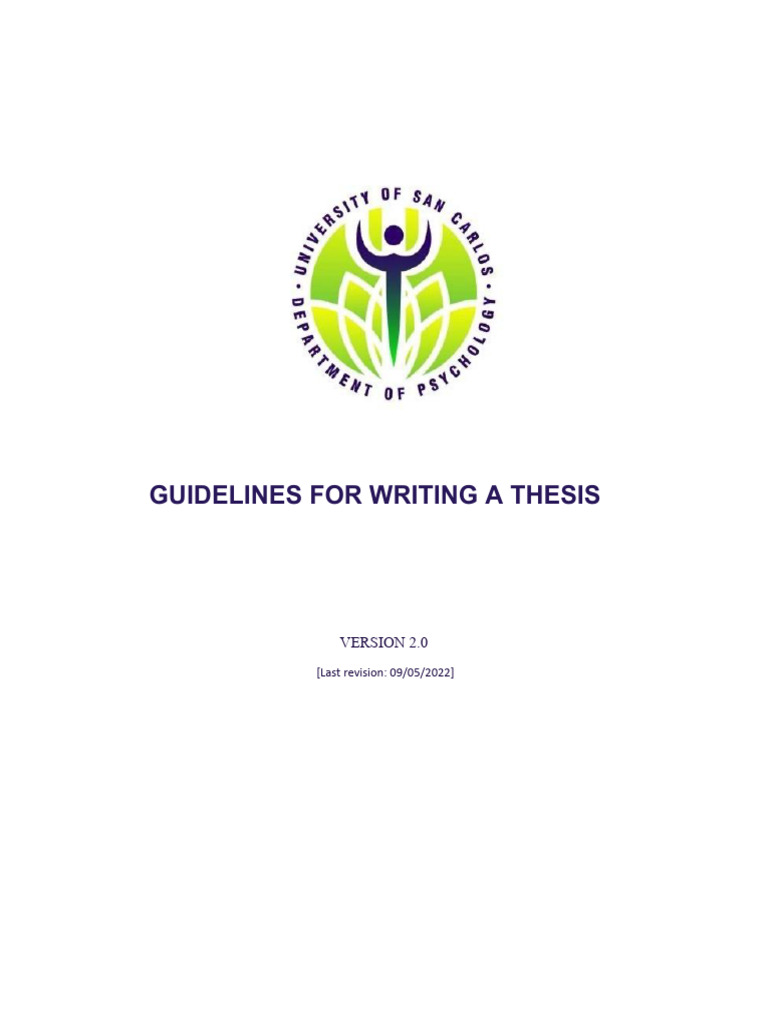 Guidelines For Writing A Thesis V2 | PDF | Thesis | Apa Style