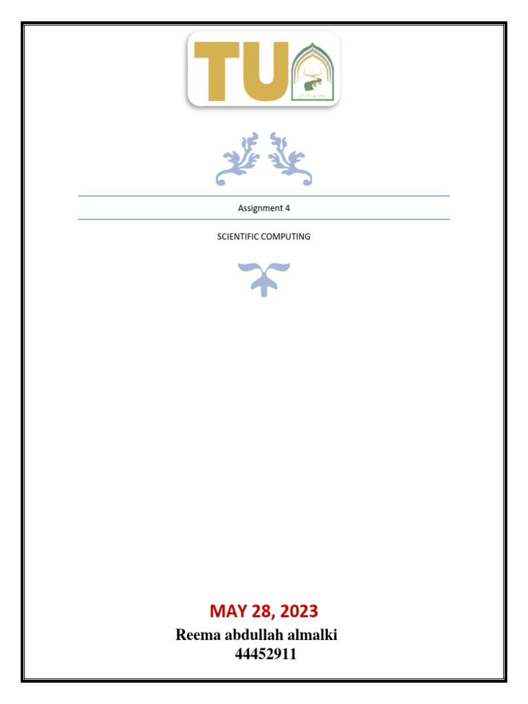 Assignment 4 | PDF | Control Flow | Matlab