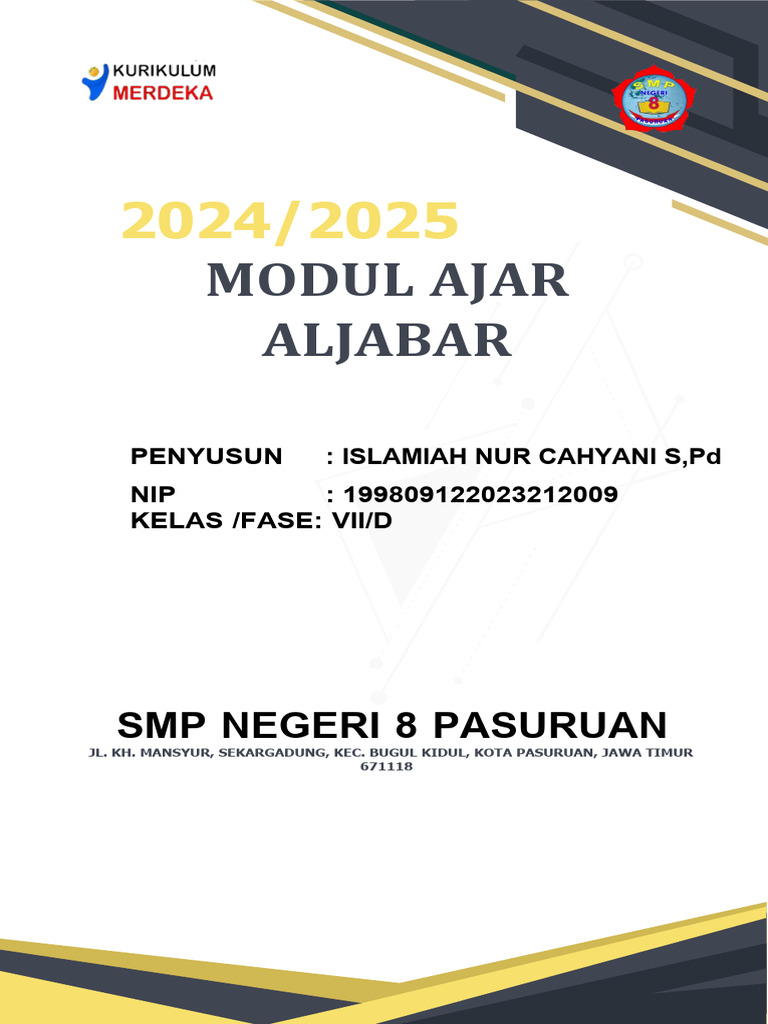 Modul Ajar Aljabar Kelas 7 | PDF | Karier & Perkembangan | Seni
