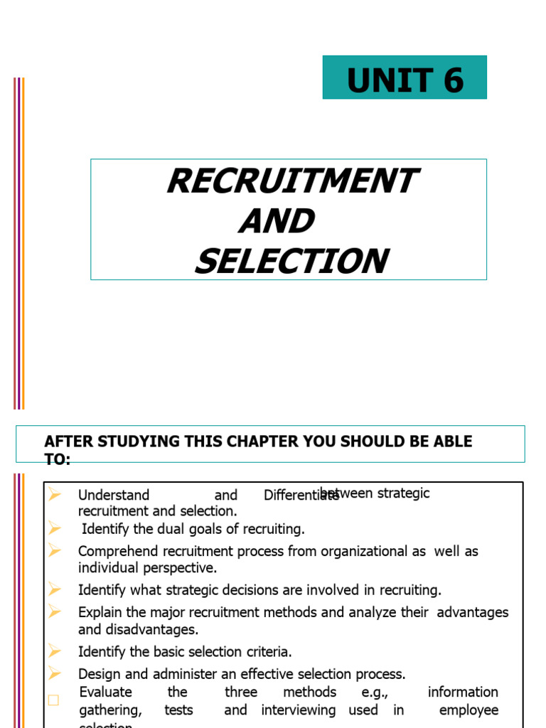 Recruitment and Selection | PDF | Recruitment | Employment
