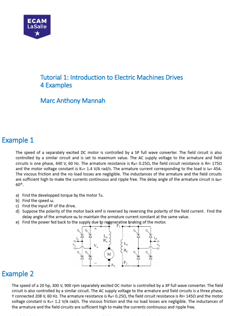 Tutorial 1 Electrical | PDF | Electric Motor | Alternating Current