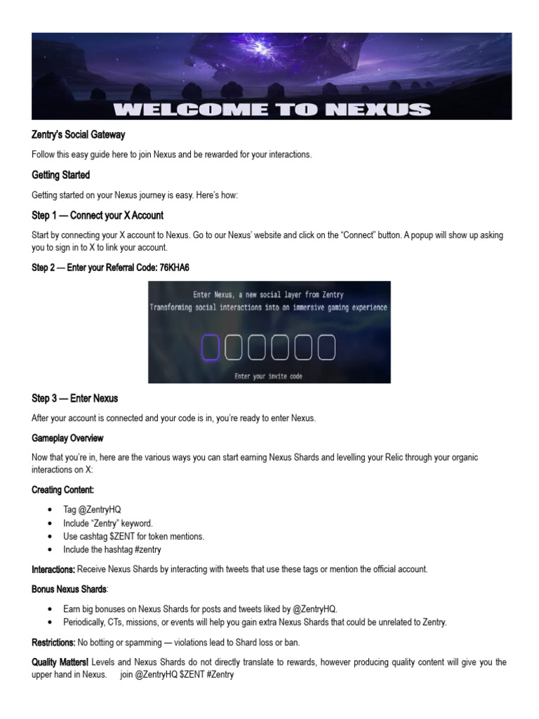 Join Nexus: Earn Rewards on X | PDF