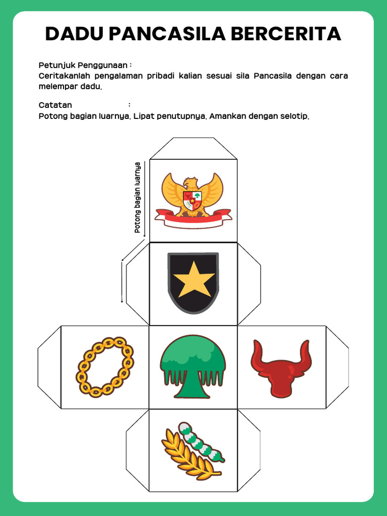 Hijau Muda Geometris Dadu Pancasila Lembar Kerja Peserta Didik | PDF | Kajian Bahasa Asing ...