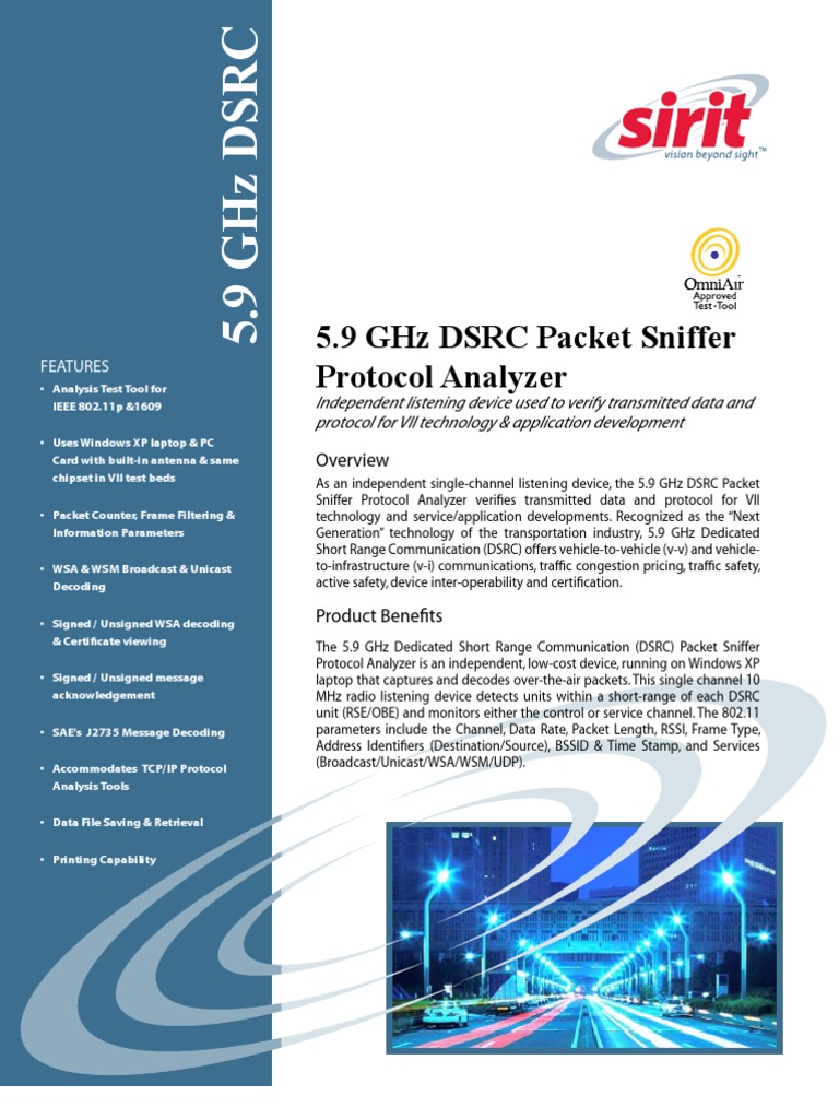 DSRC Ps Datasheet | PDF | Radio Frequency Identification | Network Packet