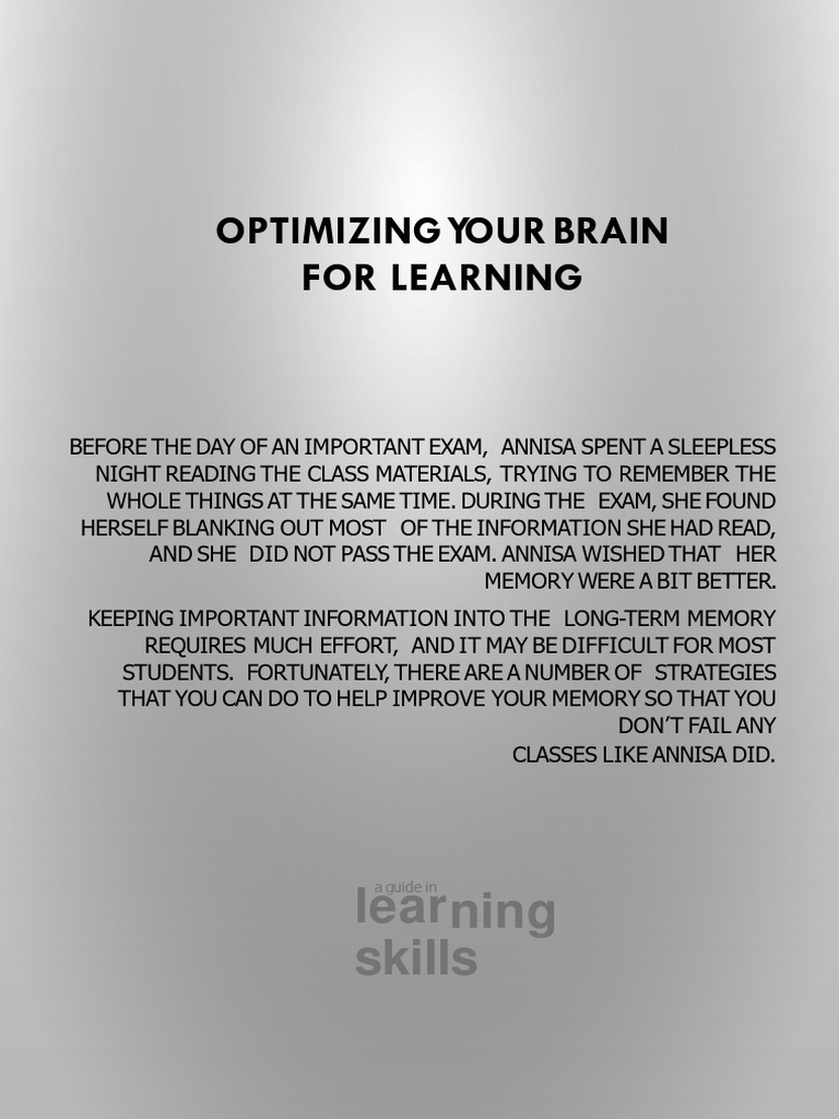 Strategies to Optimize Learning and Memory | PDF | Memory | Recall (Memory)