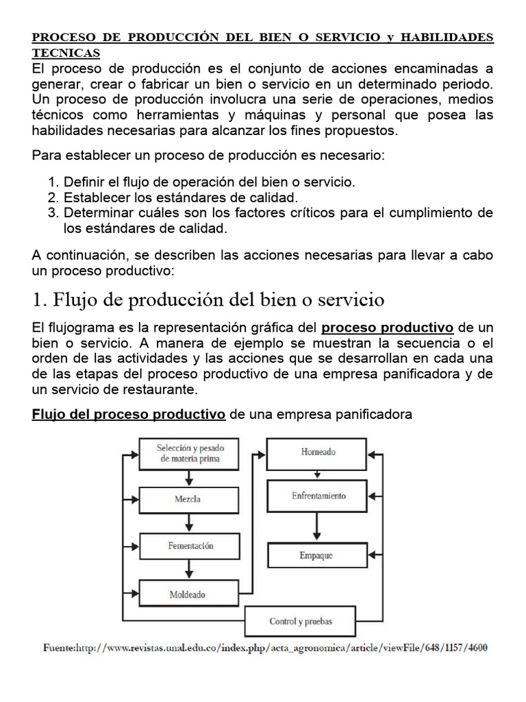 Proceso de Producción Del Bien o Servicio | PDF | Calidad (comercial ...