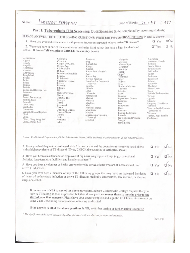 TB Screening | PDF