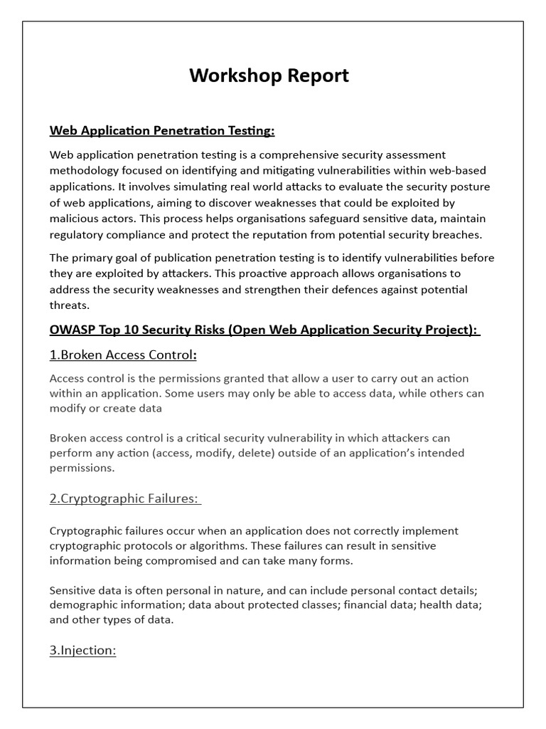 Workshop Report | PDF | Security | Computer Security