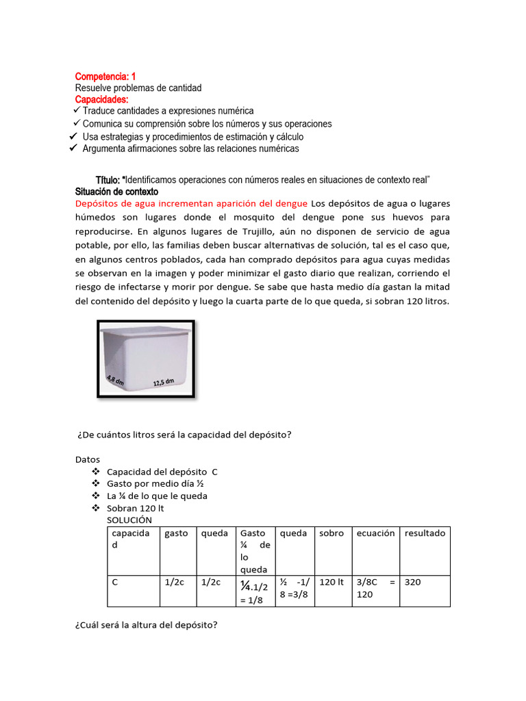 Dia Del Logro Regularidad y C | PDF | Agua