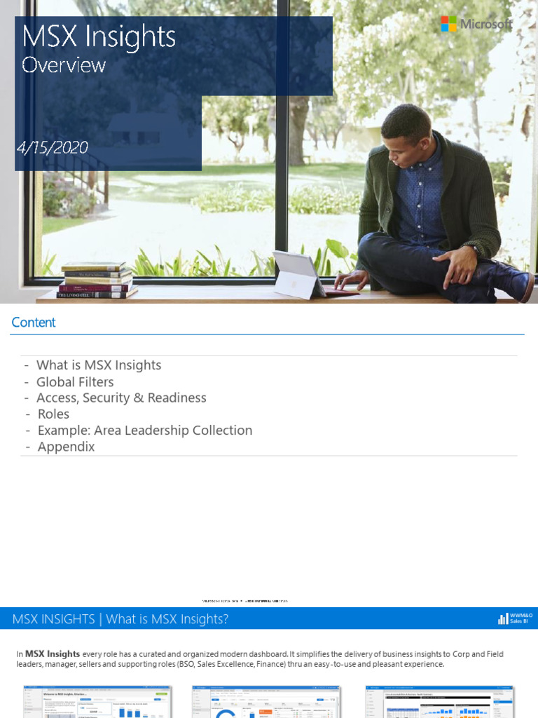 MSX Insights - Overview | PDF | Microsoft Azure | World Wide Web