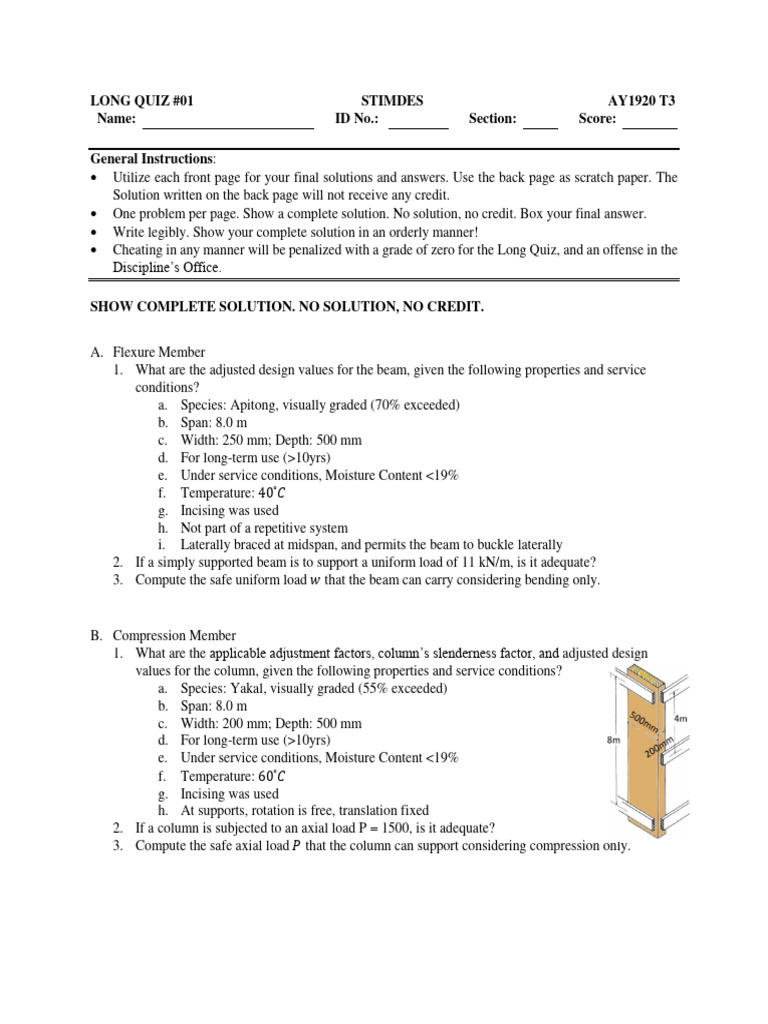 Structural Engineering Quiz Guide | PDF