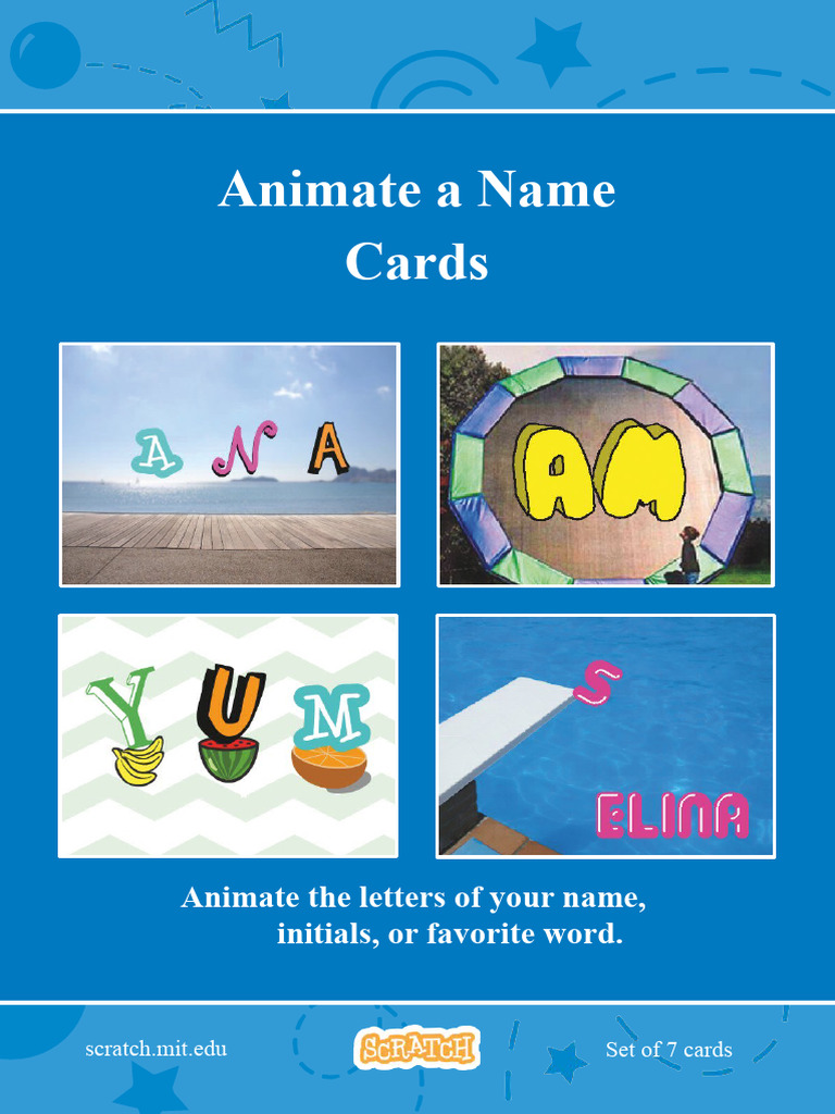 Scratch Animate Name-Cards | PDF | Scratch (Programming Language ...
