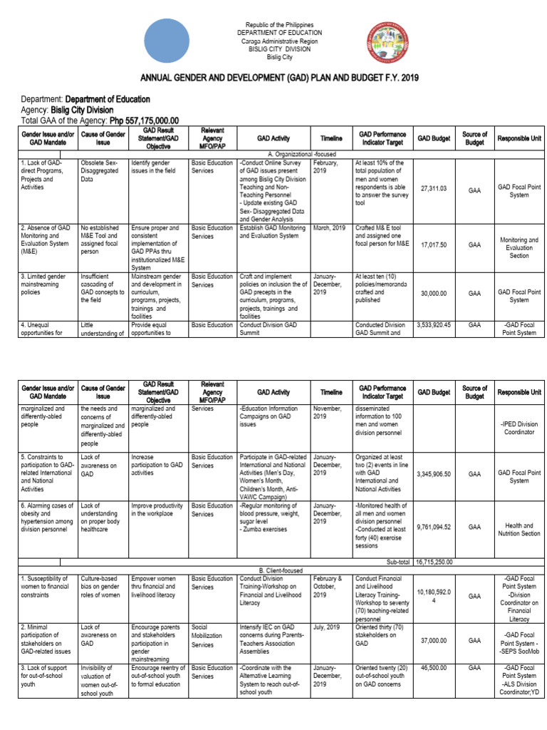 GAD-PLAN-2019-REVIEWED | PDF