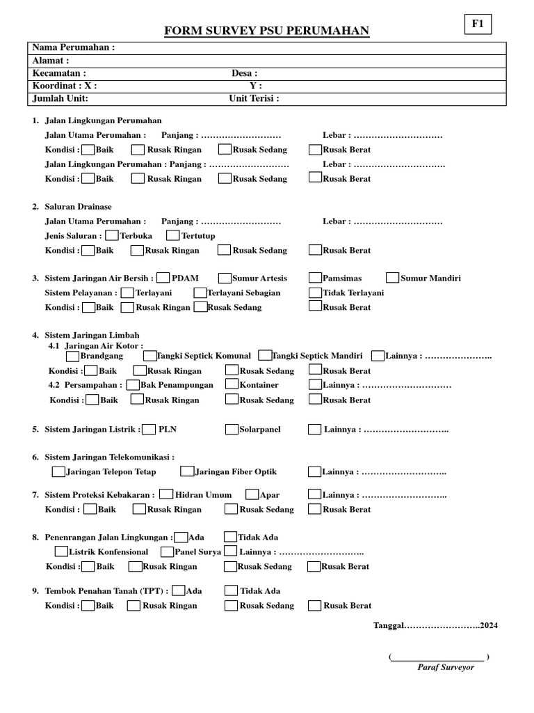 Form Survey Psu | PDF