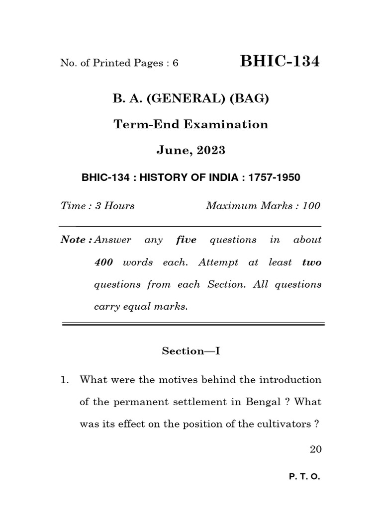 BHIC-134 Exam Questions Overview | PDF