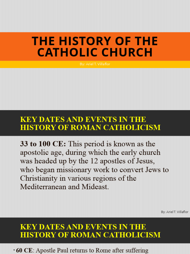 Key Dates in Catholic Church History | PDF | Catholic Church ...