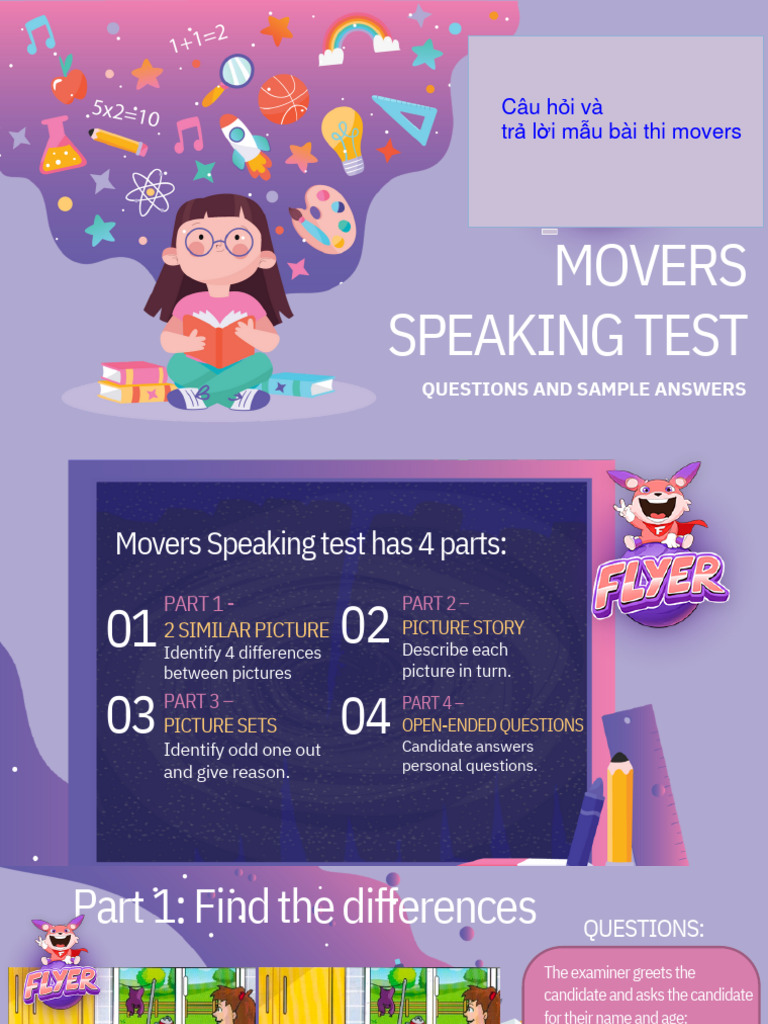 Movers Speaking Test Example | PDF | Syntax | Linguistic Morphology