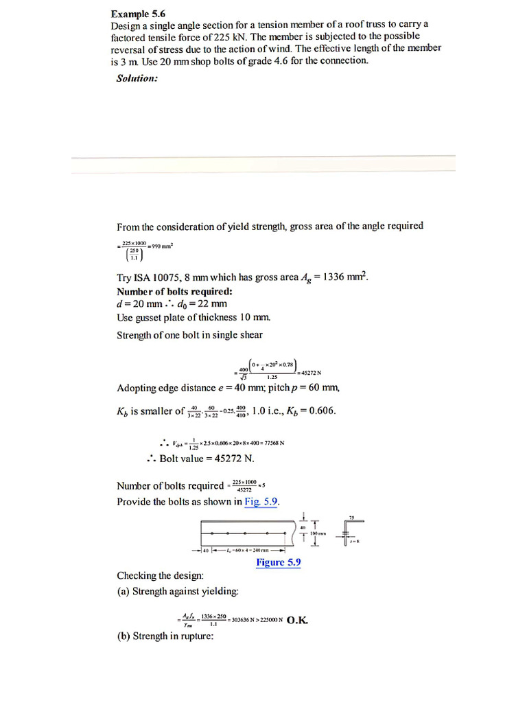Tension 3 Design Problem | PDF
