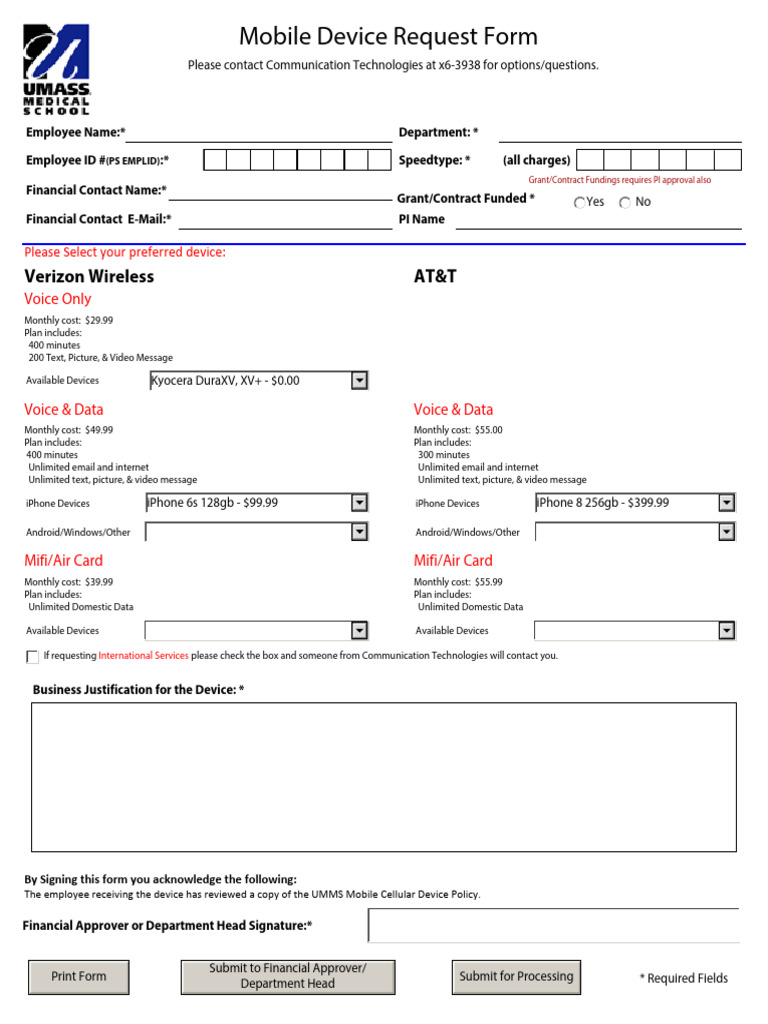 cellular-device-request-form-helpdesk | Download Free PDF | I Phone ...