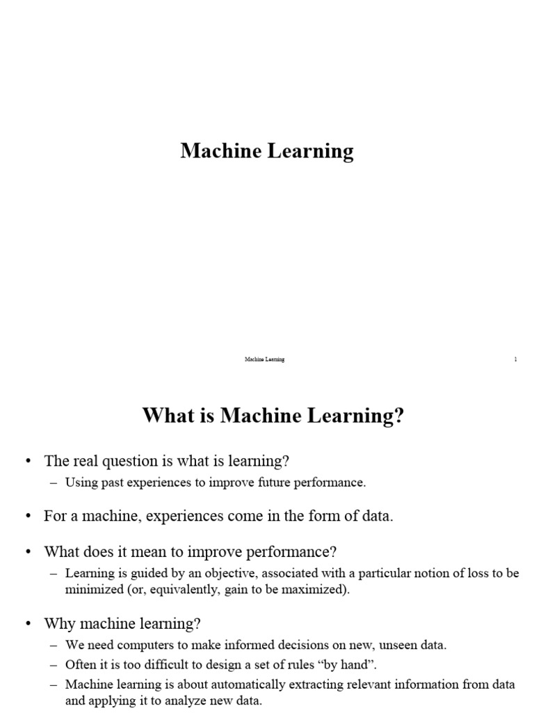 lec00-introduction | Download Free PDF | Machine Learning | Learning