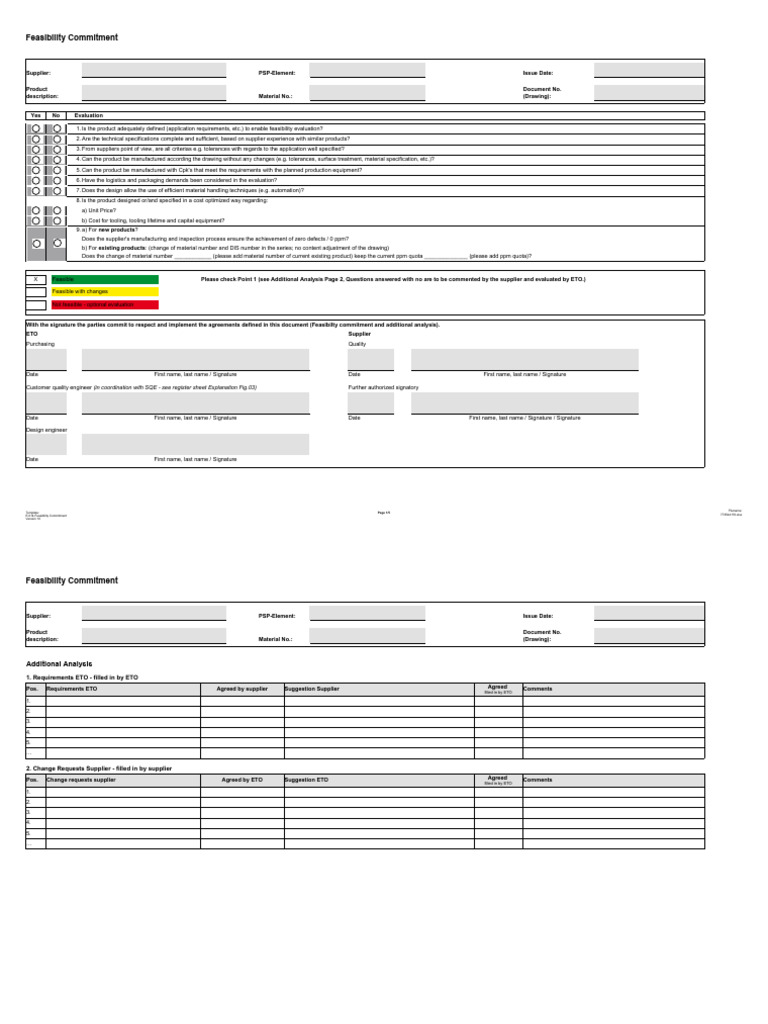 E-014-Feasibility Commitment Version 10 EN 8 | PDF | Specification ...
