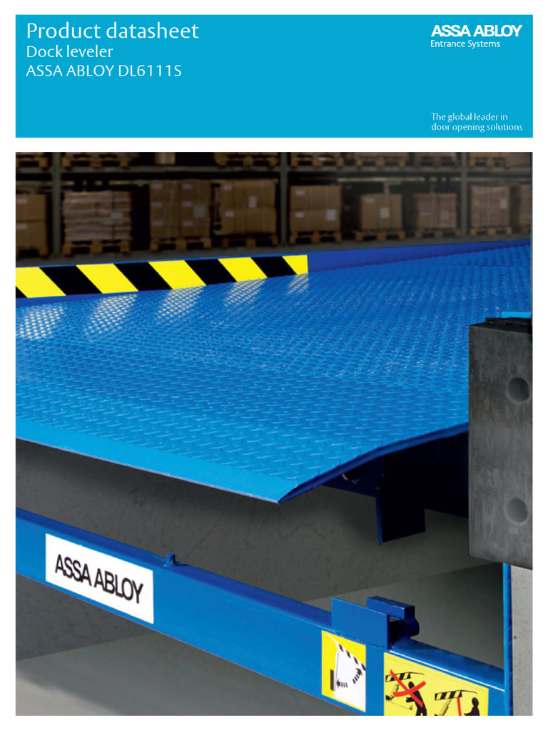 7. Dock Leveler Assa Abloy DL 6011 S _ Data Sheet | PDF | Corrosion | Truck