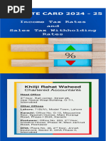 Pakistan Income Tax Rate Card 2025-26 | PDF | Taxes | Capital Gain