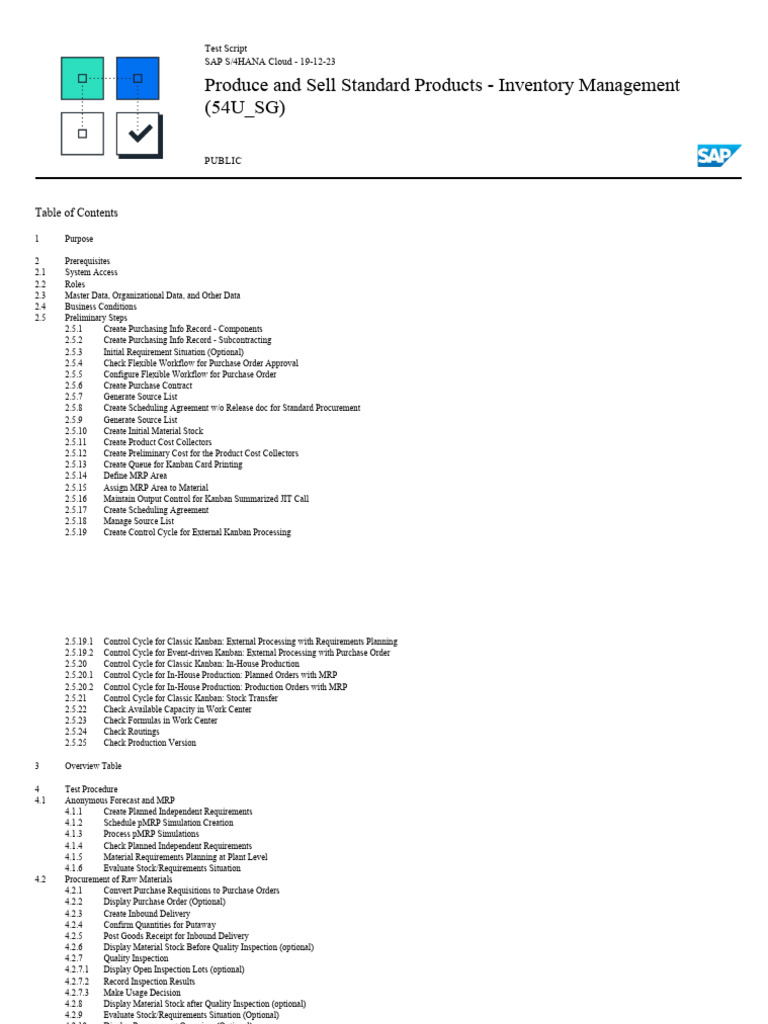 SAP S/4HANA Inventory Guide | PDF | Business | Supply Chain Management