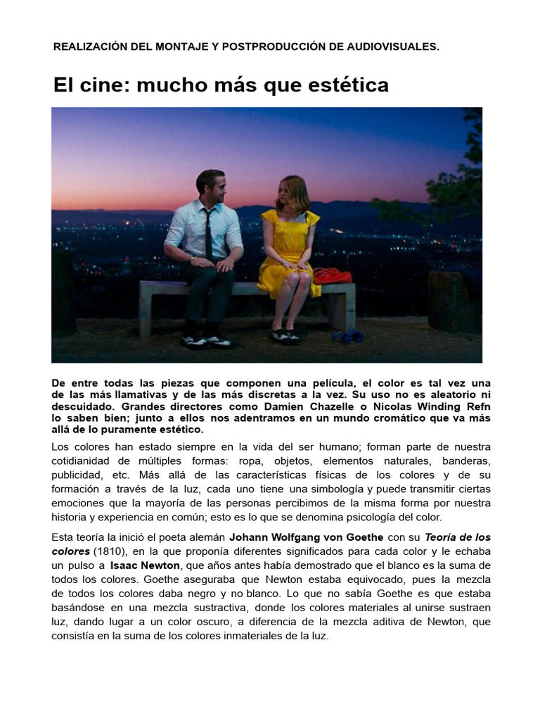 Psicología del color en el cine | PDF | Color