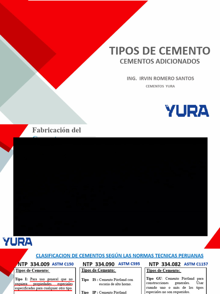 Tipos Cemento | PDF | Cemento | Materiales de construcción