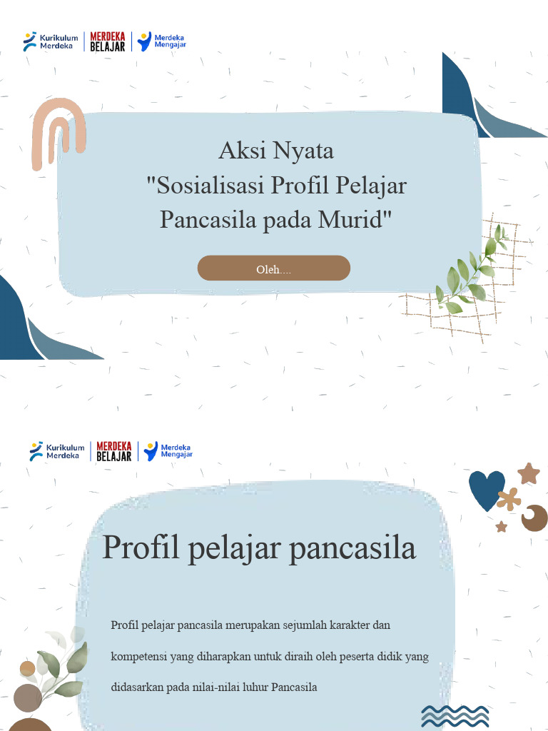 Template profil pelajar pancasila | PDF