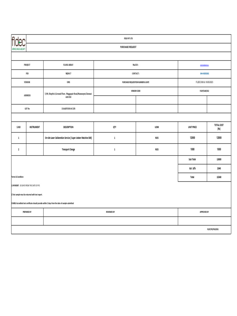PR Request Sheet MJD-017 | PDF