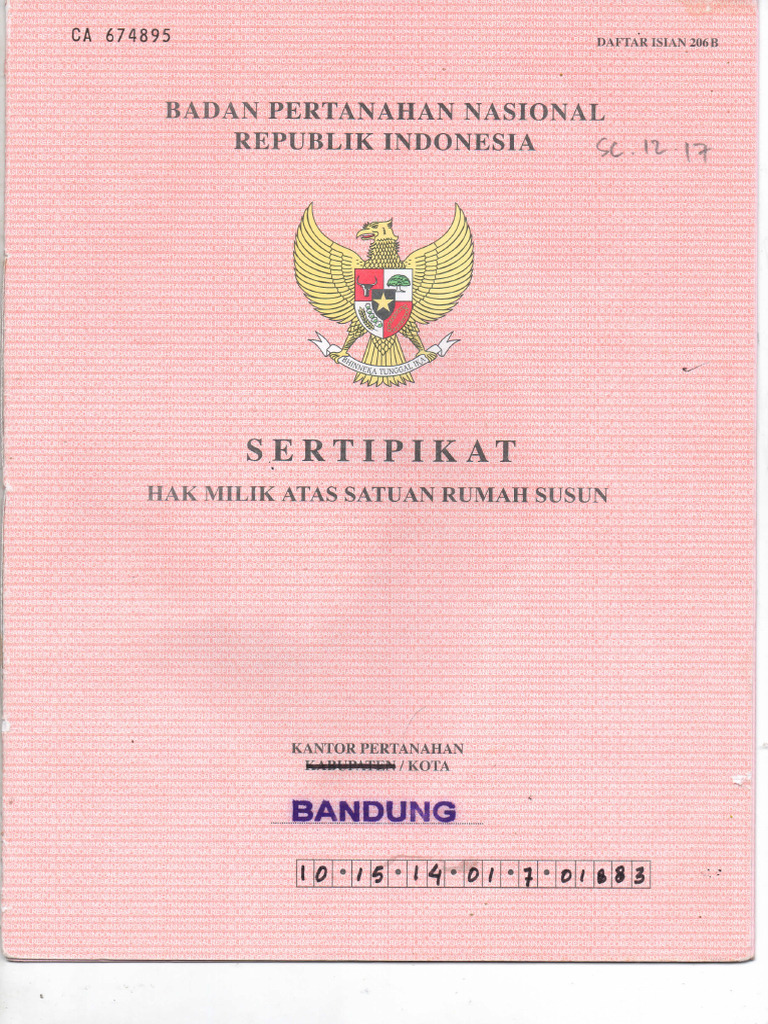 Sertifikat apartemen | PDF