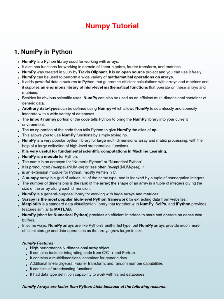 Numpy In Pandas | Download Free PDF | Python (Programming Language ... Numpy In Pandas | Download Free PDF | Python (Programming Language ...